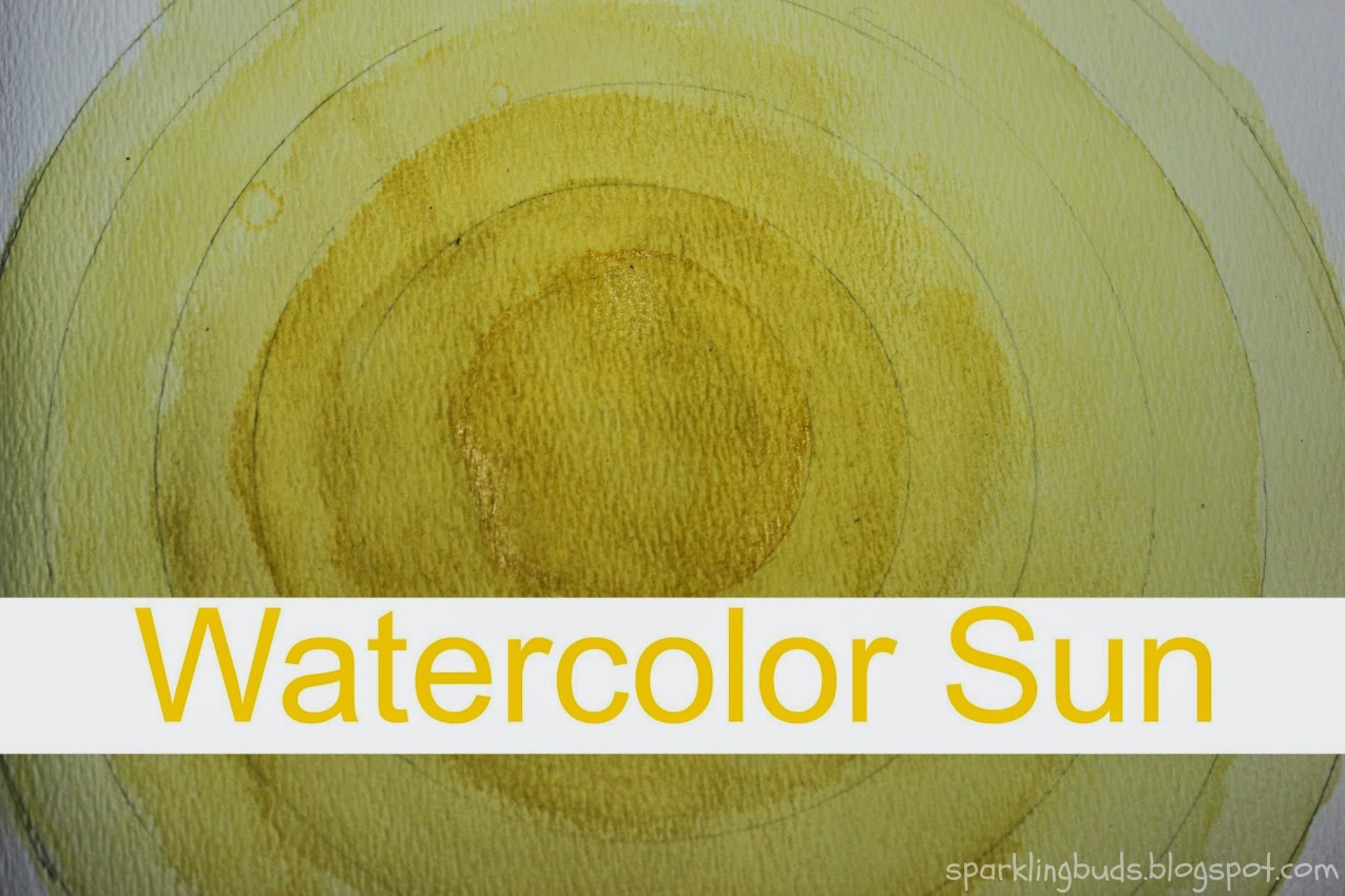 Sun – Progressive watercolor technique – sparklingbuds