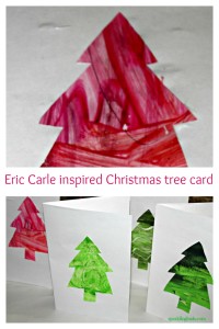 Christmas card idea for kids : Eric Carle inspired art – sparklingbuds