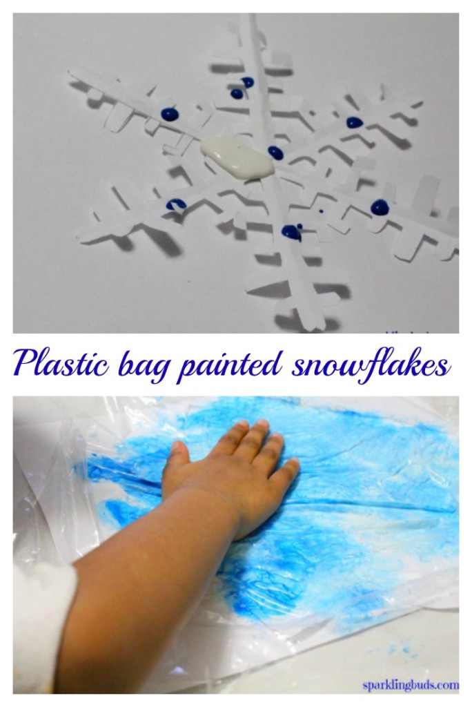 Winter craft ideas: Painting paper snowflakes – sparklingbuds