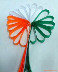 Indian Republic day Crafts : Tricolor paper flower – sparklingbuds