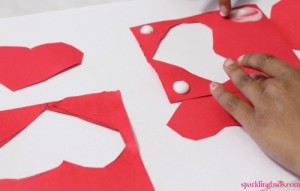 Valentines day activities : Cut and paste art – sparklingbuds