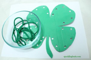 St.Patrick’s day Shamrock lacing activity – sparklingbuds