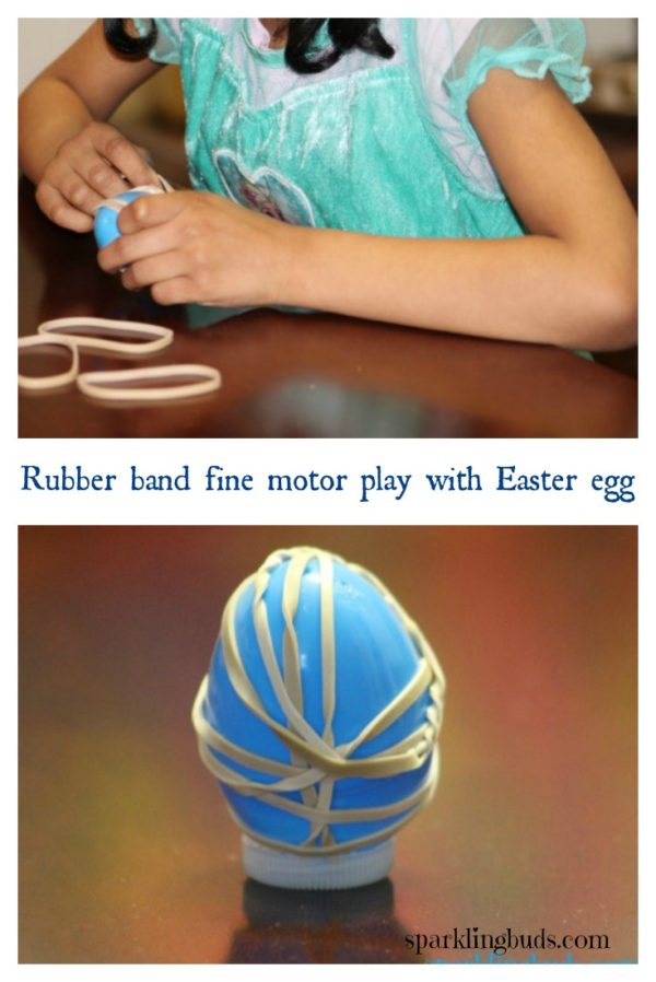 Preschool rubber band activities : Easter egg – sparklingbuds