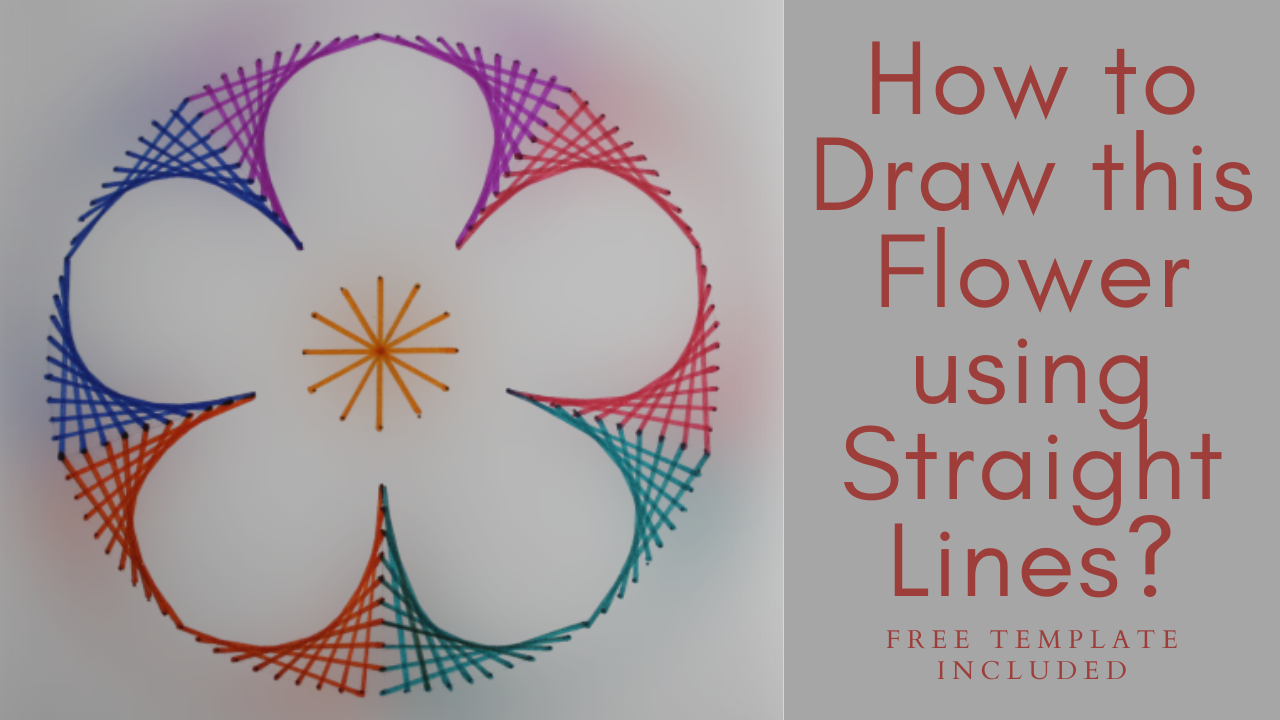 A simple flower drawing idea – Free template – sparklingbuds