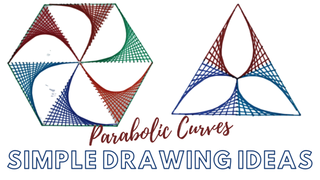 How to draw geometric designs – Parabolic Curve Art – sparklingbuds